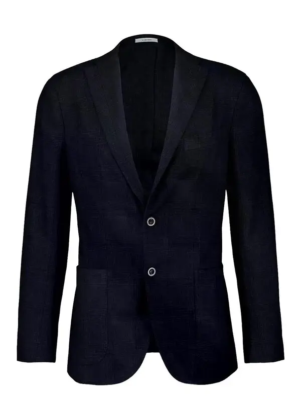 Boglioli Checked Blazer - Black