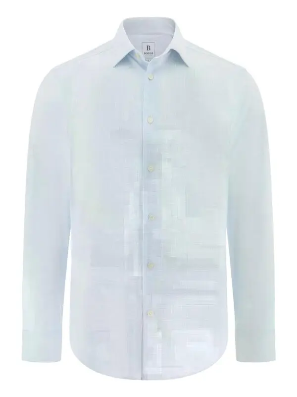 Boggi Milano Classic-collar Shirt - Blue