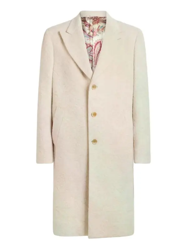 Etro Wool-blend Single-breasted Coat - Neutrals