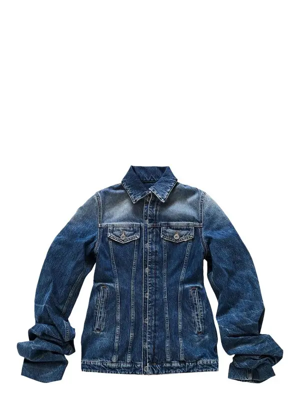 Jean Paul Gaultier Fitted Denim Jacket - Blue