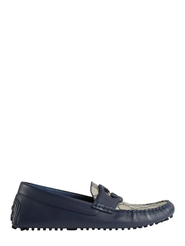 Gucci Driver Interlocking G Loafers - Blue