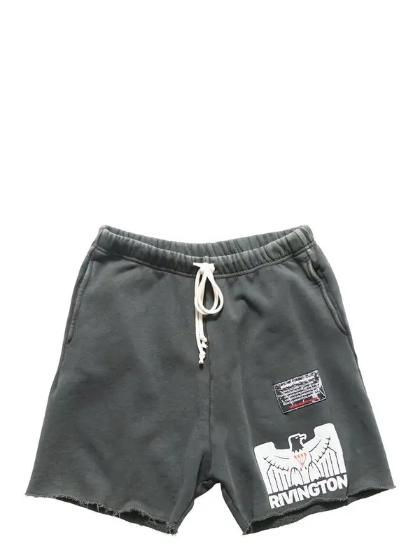 RIVINGTON ROI REBIS Flag Track Shorts - Black