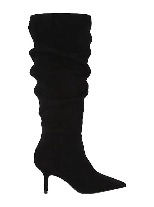 Carvela Spirit Slouch Suede Heeled Knee-high Boots - Black