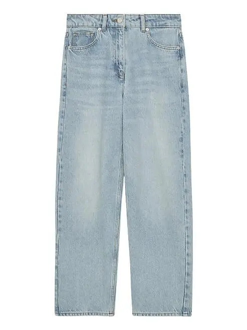 REISS Selin Straight-leg Mid-rise Stretch-denim Jeans - Pale Blue