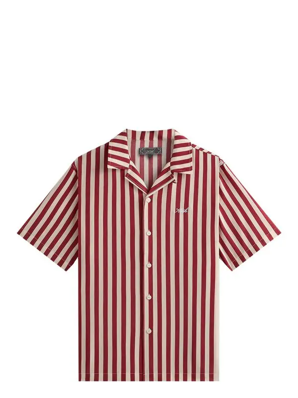 Kith Striped Thompson Camp Collar Shirt - Red