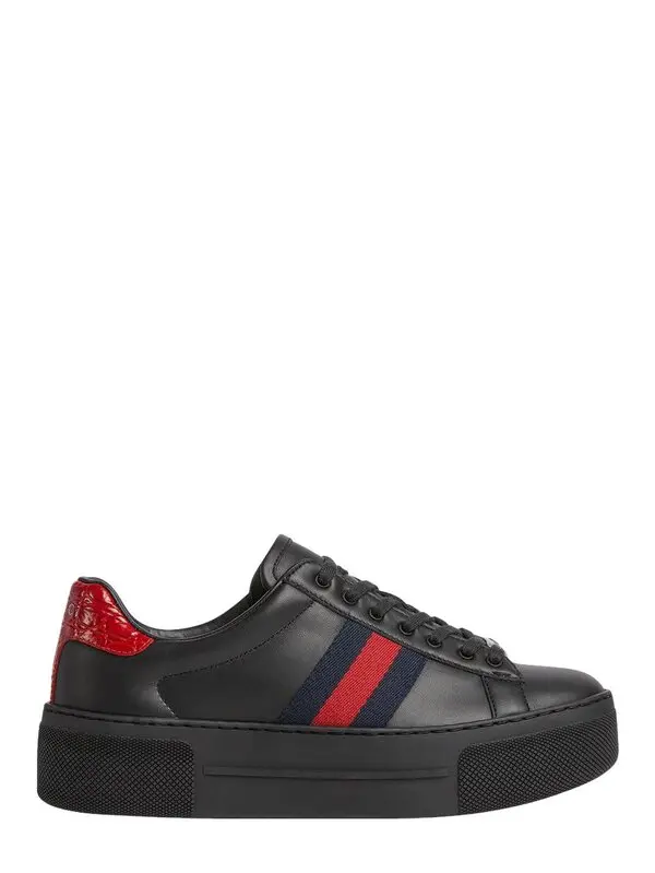 Gucci Ace Platform Sneakers - Black