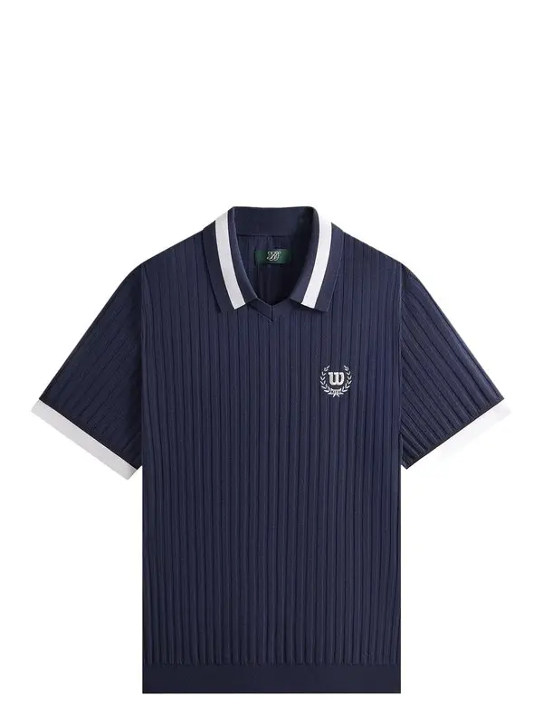 Kith X Wilson V-neck Polo - Blue
