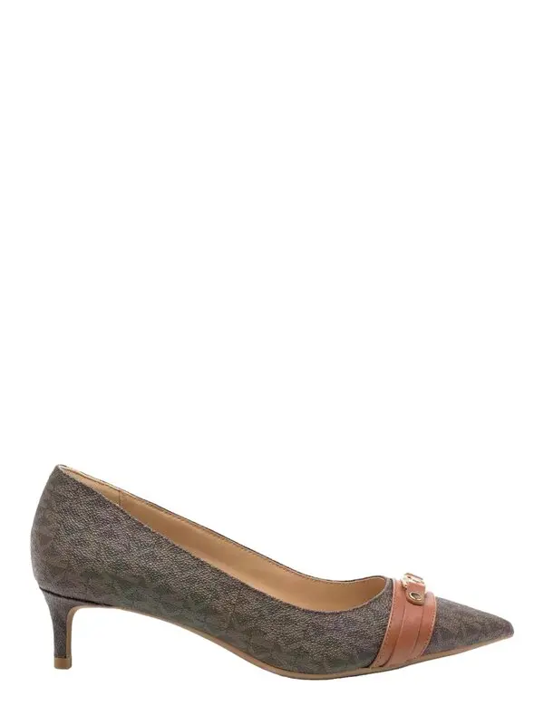 Michael Kors 50mm Mandy Heeled Pumps - Brown
