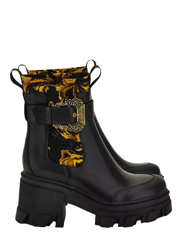 Versace Buckle-detail Platform Boots - Black