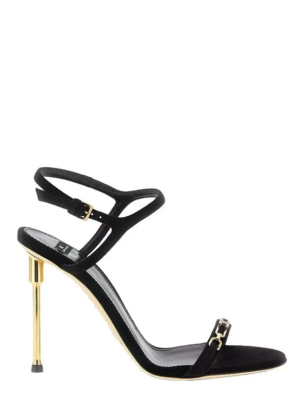 Elisabetta Franchi 110mm Crystal-embellished Sandals - Black