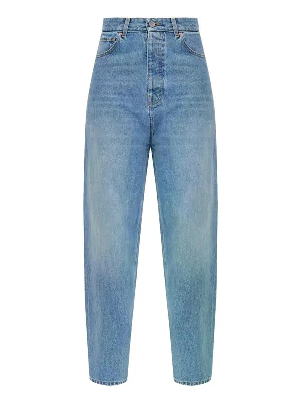 Vetements Patchwork Straight Leg Jeans - Blue