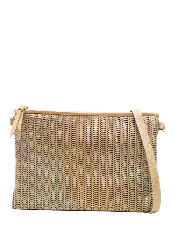 REPTILE'S HOUSE Leather Woven Satchel - Neutrals