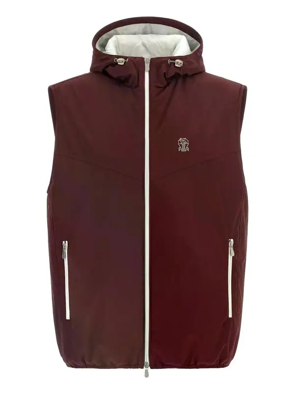 Brunello Cucinelli Hooded Padded Waistcoat - Red