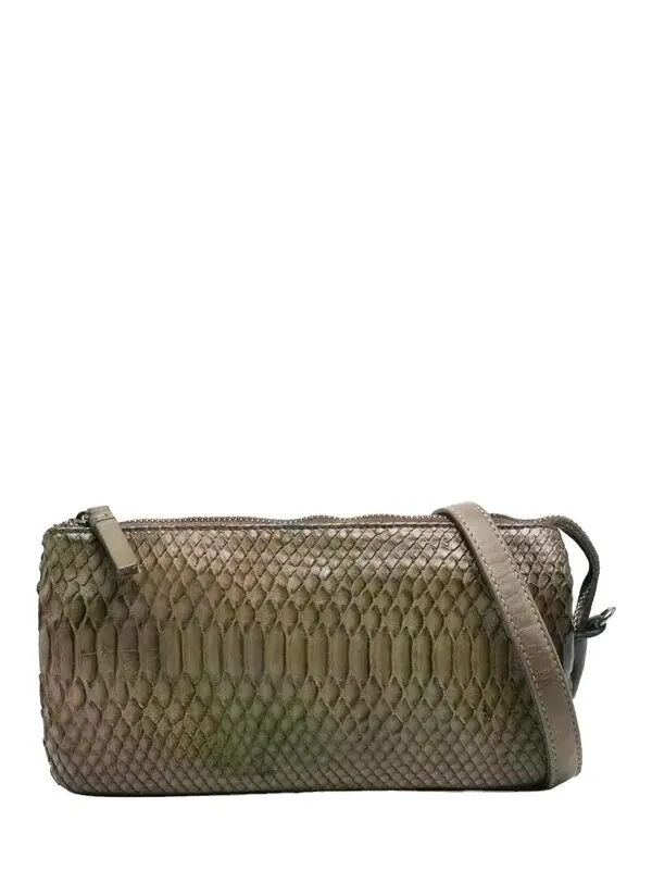 REPTILE'S HOUSE Snakeskin Zip-fastening Crossbody Bag - Green
