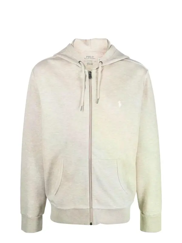 Polo Ralph Lauren Polo Pony Jersey Zip-up Hoodie - Neutrals