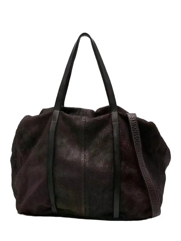 SOMMET Textured Calf Leather Tote Bag - Brown