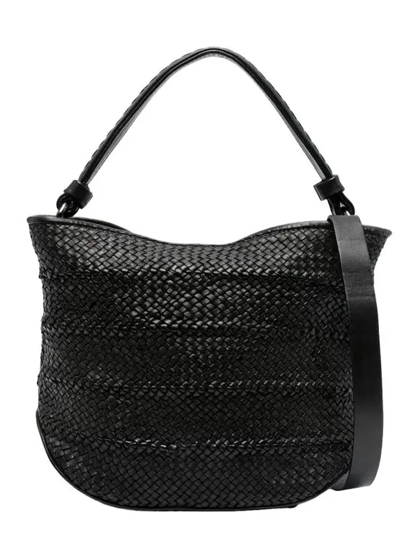 REPTILE'S HOUSE Woven Leather Tote Bag - Black