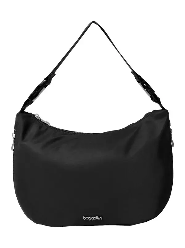 BAGGALLINI Crescent Convertible Hobo - Black Twill