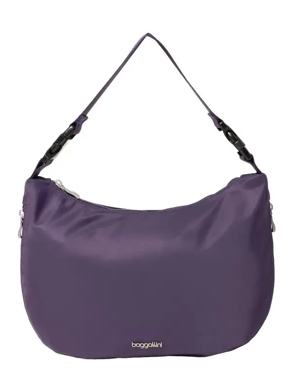 BAGGALLINI Crescent Convertible Hobo - Deep Grape Twill
