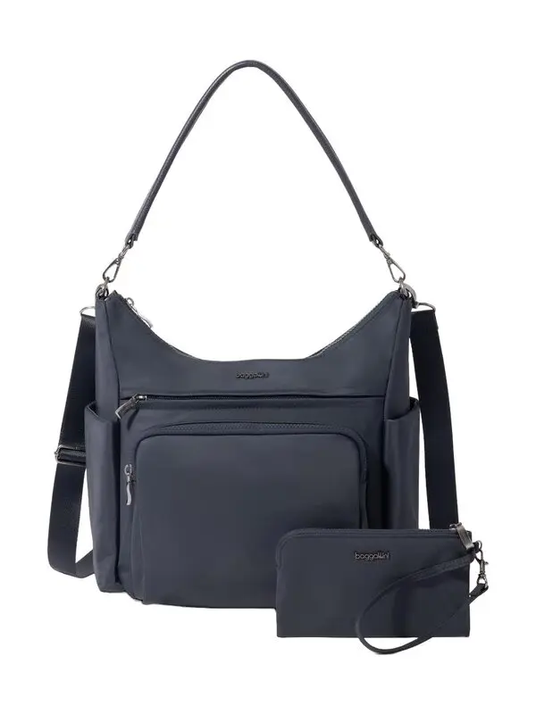 BAGGALLINI Nolita Convertible Hobo - French Navy Twill