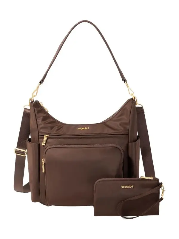 BAGGALLINI Nolita Convertible Hobo - Ganache Twill