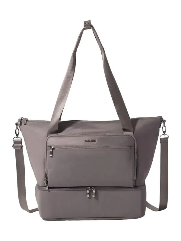 BAGGALLINI Park Ave Overnight Tote - Smoke Twill
