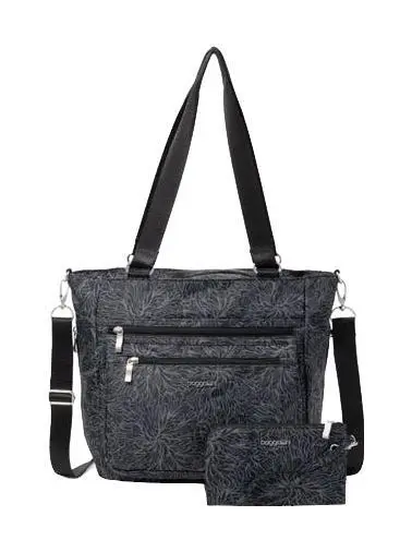 BAGGALLINI Everyday Shopper Tote With Wristlet - Midnight Blossom Print