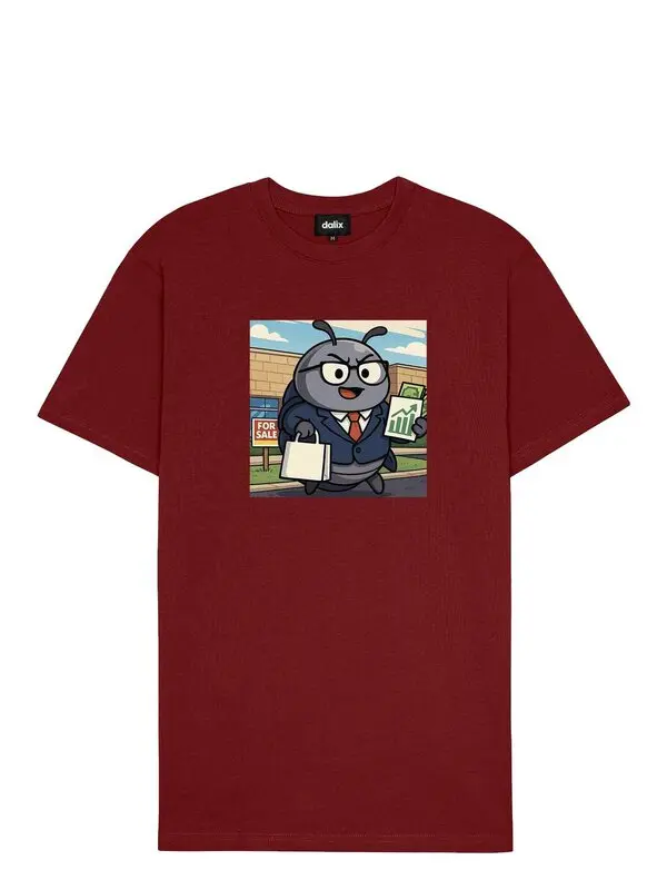 DALIX Roly Poly Tee - Brick Red