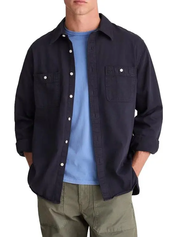 Madewell Cotton Button-up Work Shirt - Deep Indigo