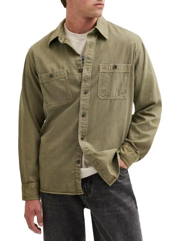 Madewell Cotton Button-up Work Shirt - Olive