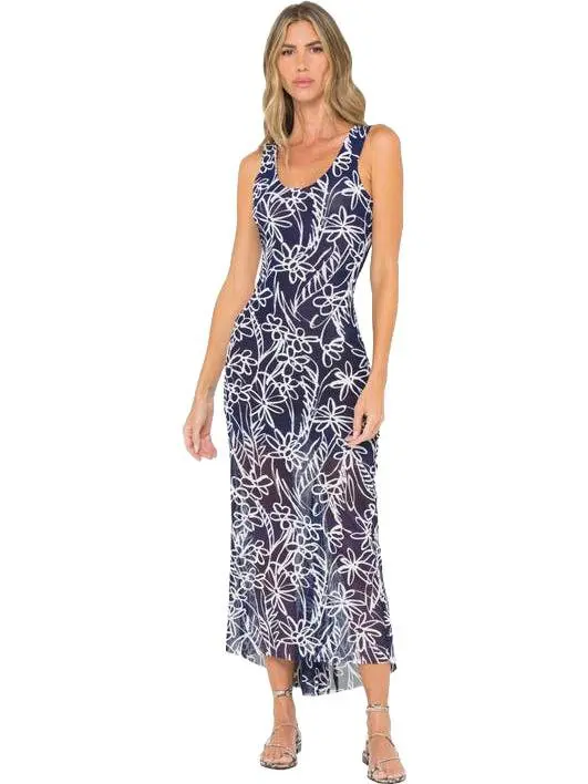 JBQ Floral Print India Dress - Navy/white Floral