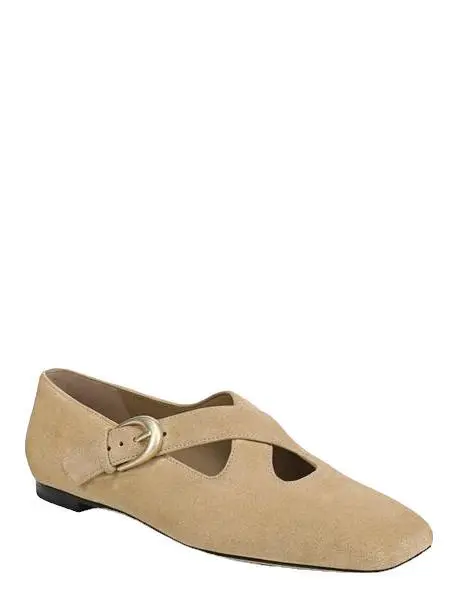 Vince Cici Cross Strap Flats - Wheat