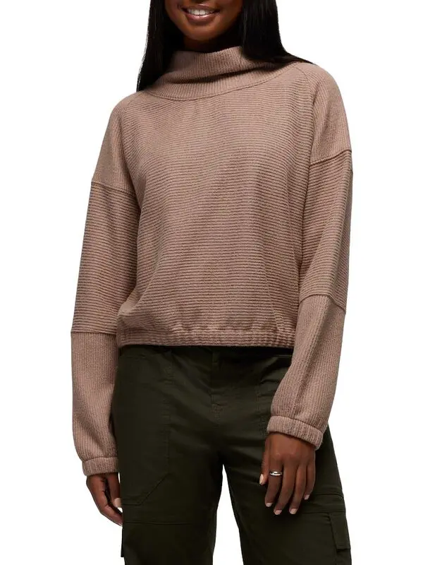 Prana Olivia Cowl Neck Sweater - Shroom