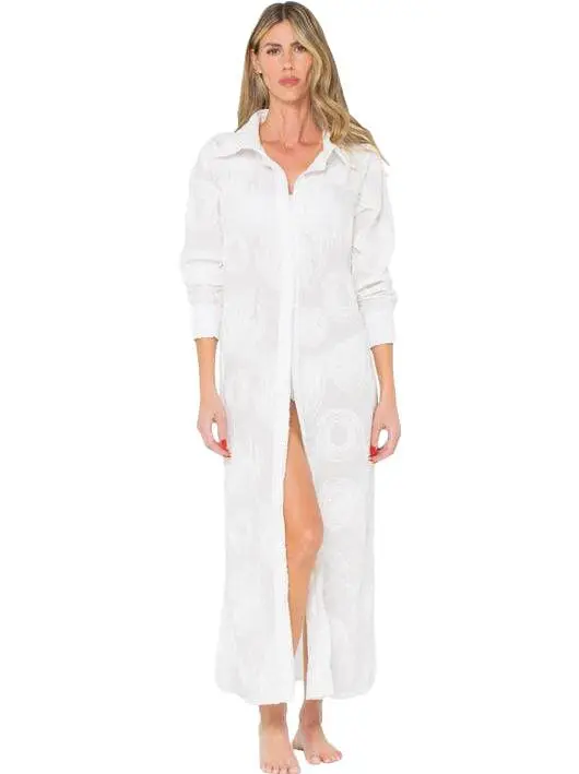 JBQ Jackie Maxi Shirt Dress - White