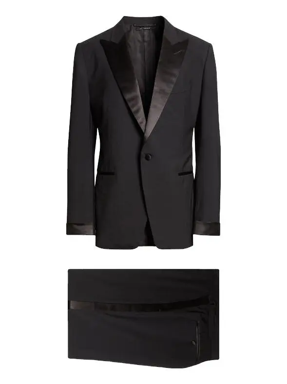 TOM FORD O'connor Black Stretch Wool Tuxedo - Lb999 Black