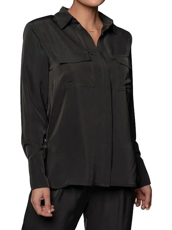 JLUXLABEL Misty Button-up Shirt - Black