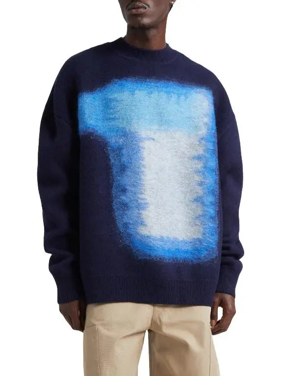 Givenchy Afternoon Light Jacquard Wool Sweater - Navy/blue