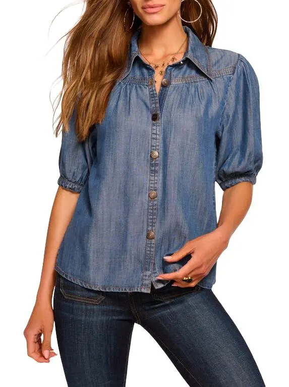 Ramy Brook Noah Button-up Shirt - Chambray