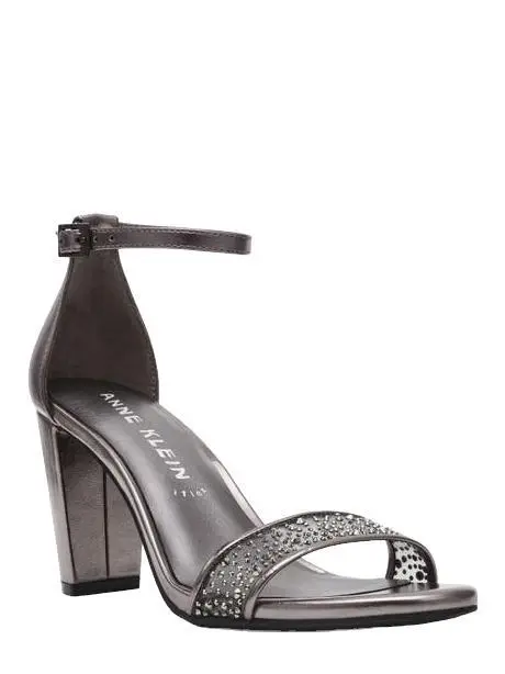 Anne Klein Ankle Strap Sandal - Gunmetal Crystal