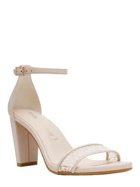Anne Klein Kourtney Ankle Strap Sandal - Bone
