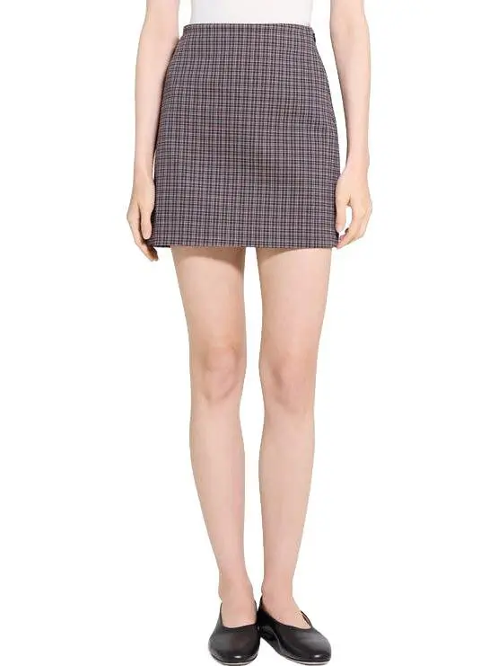 Theory A-line Knit Miniskirt - Palomino Multi - 1j3