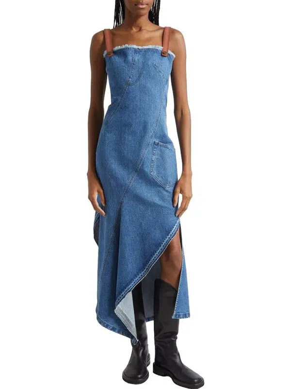 Monse Twisted Denim Dress - Indigo