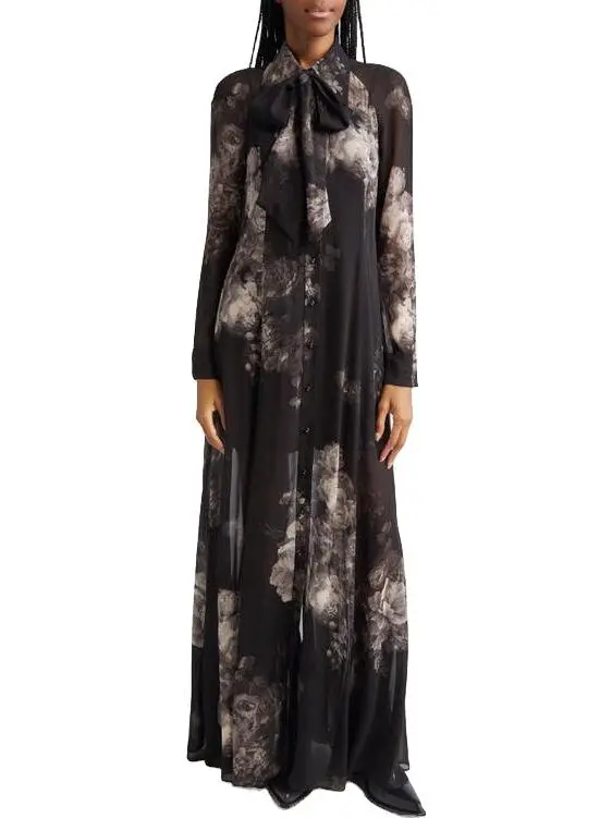 Zimmermann Hypnotic Floral Print Shirtdress - Ghost Floral