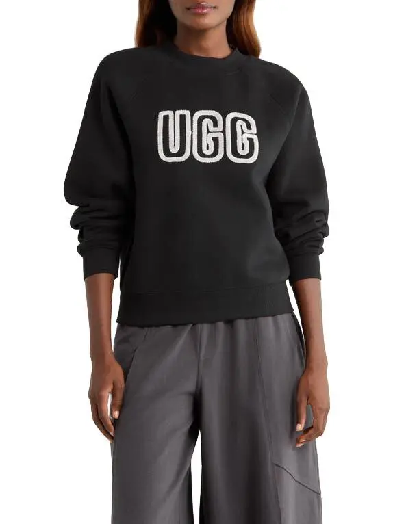 UGG Logo Crewneck Sweatshirt - Blk