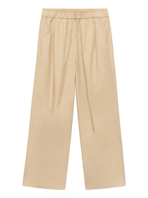 Mango Straight Leg Crop Pants - Medium Brown