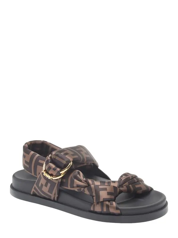 Fendi Feel Sandal - Tabacco/nero