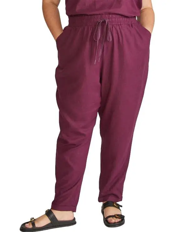 Universal Standard Tapered Drawstring Pants - Acai Purple