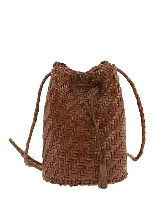 Dragon Diffusion Pompom Double Jump Bucket Bag - Brown