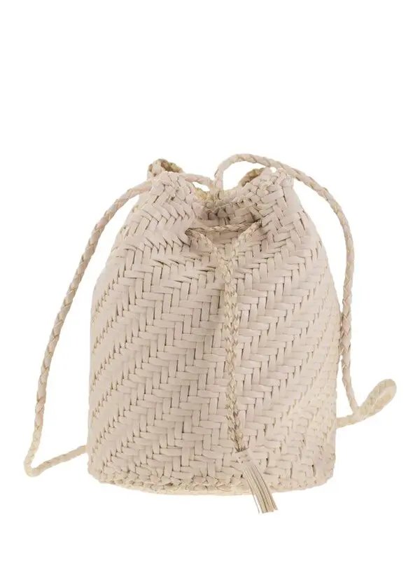 Dragon Diffusion Pompom Double Jump Bucket Bag - Beige