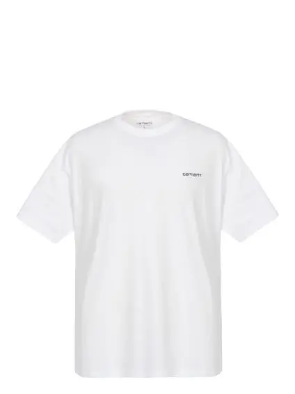 Carhartt Wip Script Embroidery Short Sleeve T-shirt - White